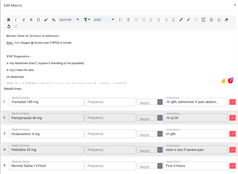Macros & Care Plans | MetahOS